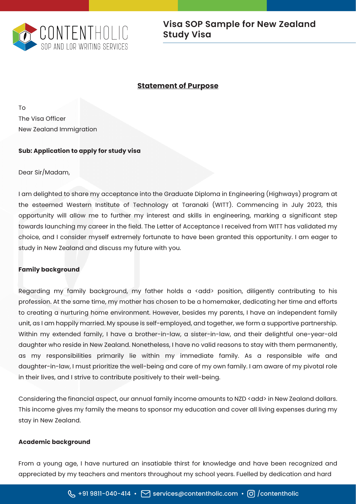 Visa SOP Samples, Formats Examples Templates, Donwload PDFs